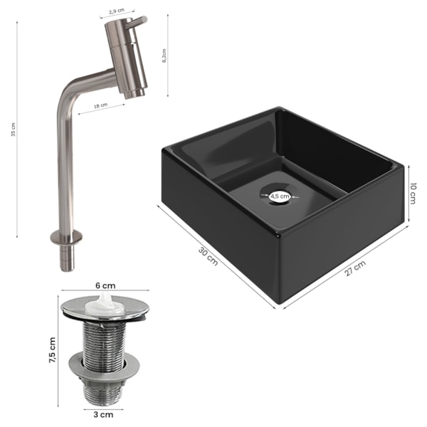 Gabinete Lima Cuba Tulipa Pto Torn DL08 Val ABS - Loja DoceLar
