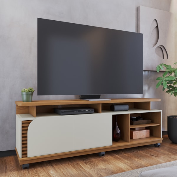 Rack Bancada Jurere Para TV até 75" Polegadas - Loja DoceLar