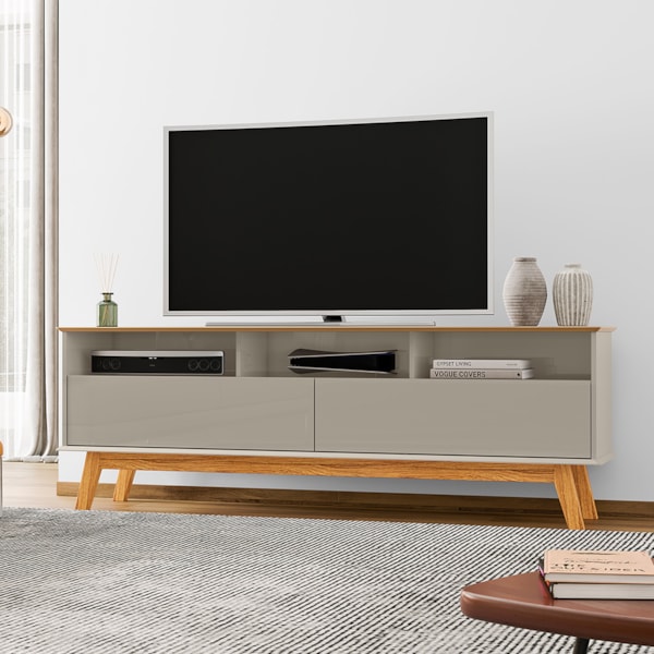 Rack Bancada Para TV 65 Polegadas Elegant 2 Portas - Loja DoceLar